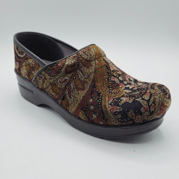 Dansko | Shoes | Dansko Vegan Paisley Velvet With Embellished Gold ...